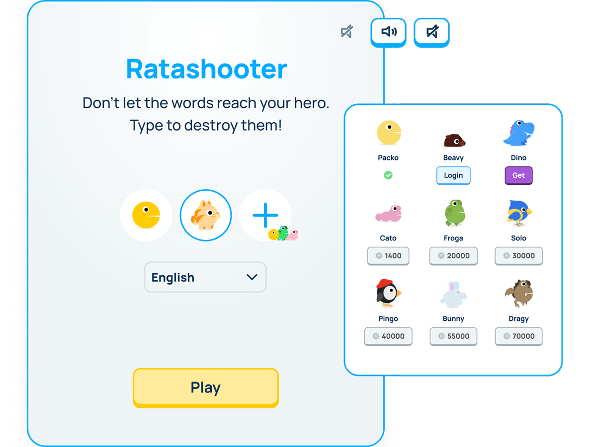 Jeu de dactylo en ligne gratuit Ratashooter pour les jeunes et les ...