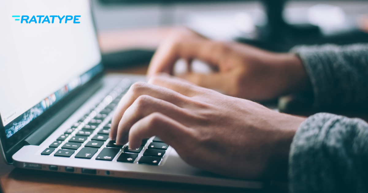 Average typing speed infographic — Ratatype